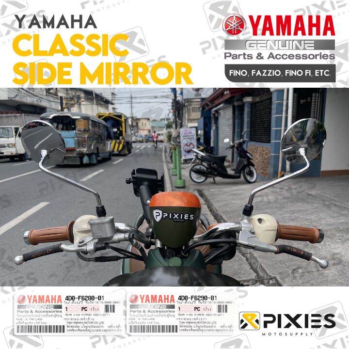 4D0F628001 YAMAHA GENUINE PARTS CLASSIC FINO ROUND SIDE MIRROR 4DO ...