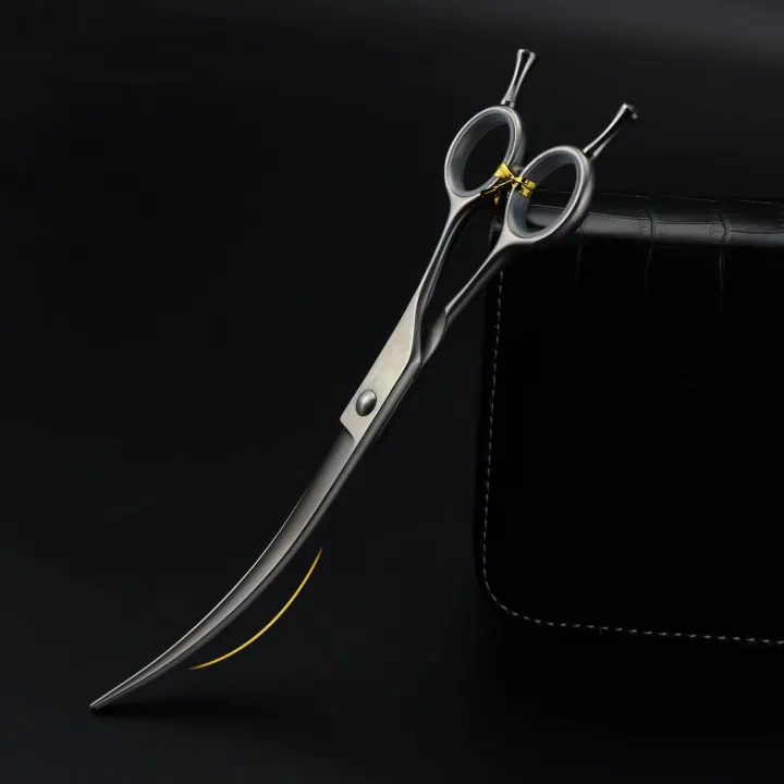 High-grade double-tail curved matte 7.5-inch curved scissor pet scissor ...
