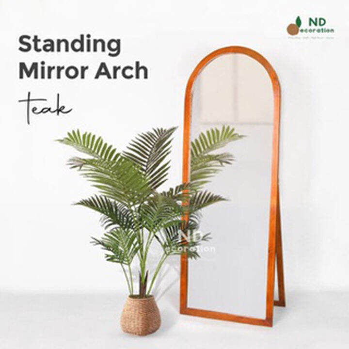 Arch Standing Mirror Cermin Berdiri Kayu Aesthetic Estetik Pine Wood ...