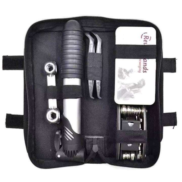 Ready to Use Bike Tire Repair Patch Tool Kit Complete Set with Frame ...