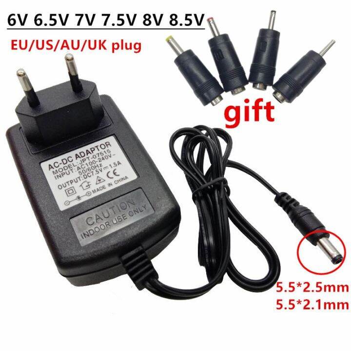 Universal AC DC 6V 6.5V 7V 7.5V 8V 8.5V 5.5*2.5MM power adapter ac/dc 1 ...