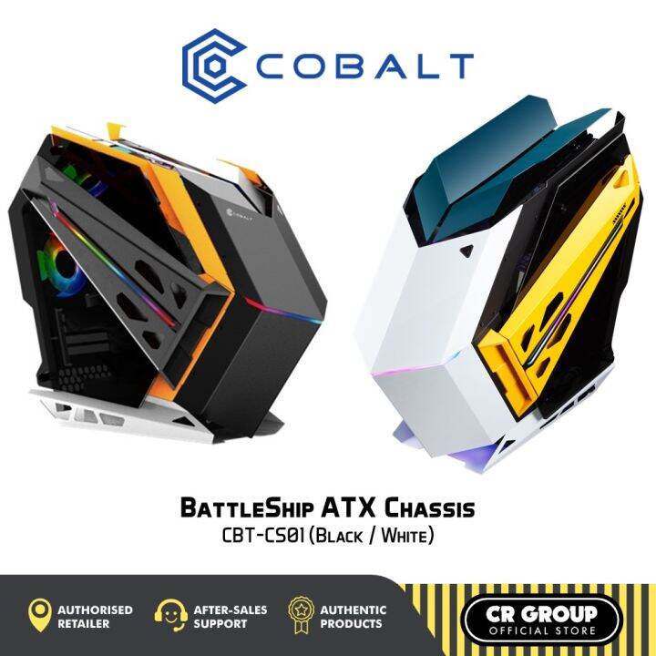 COBALT Battleship Gaming Chassis - Mid-tower ATX Case - ARGB - Black ...