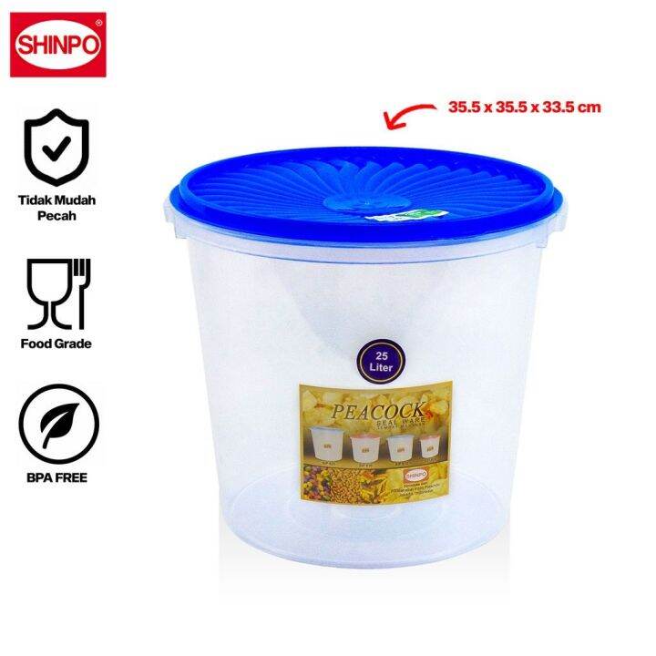Sealware Bulat PEACOCK 25L SIP 625 Toples kapasitas 25 Liter | Lazada ...