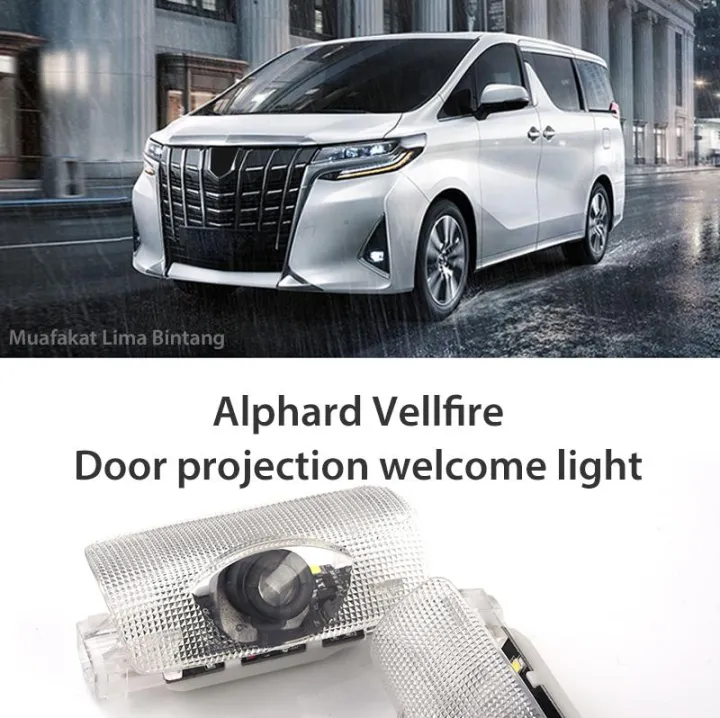 2PCS Toyota Vellfire Logo LED Welcome Projector Light Side Car Door ...