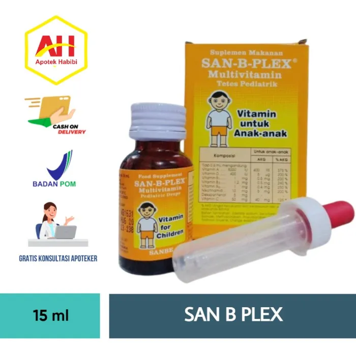 SAN B PLEX SANBE PLEK DROPS DROP BABY BAYI 15 ML MULTIVITAMIN | Lazada ...