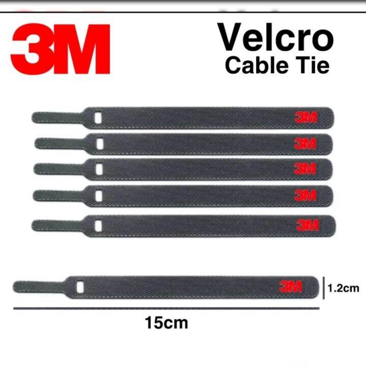 3M Velcro Cable Ties Organizer/Cable Pengikat Kabel Charger Tie 15cm ...