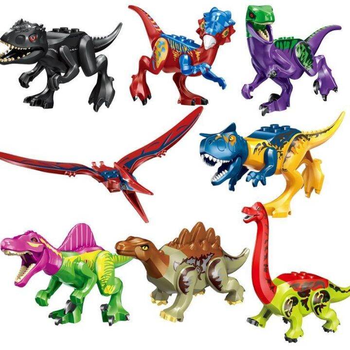 Compatible with lego Jurassic dinosaurs assembled world wood blocks ...