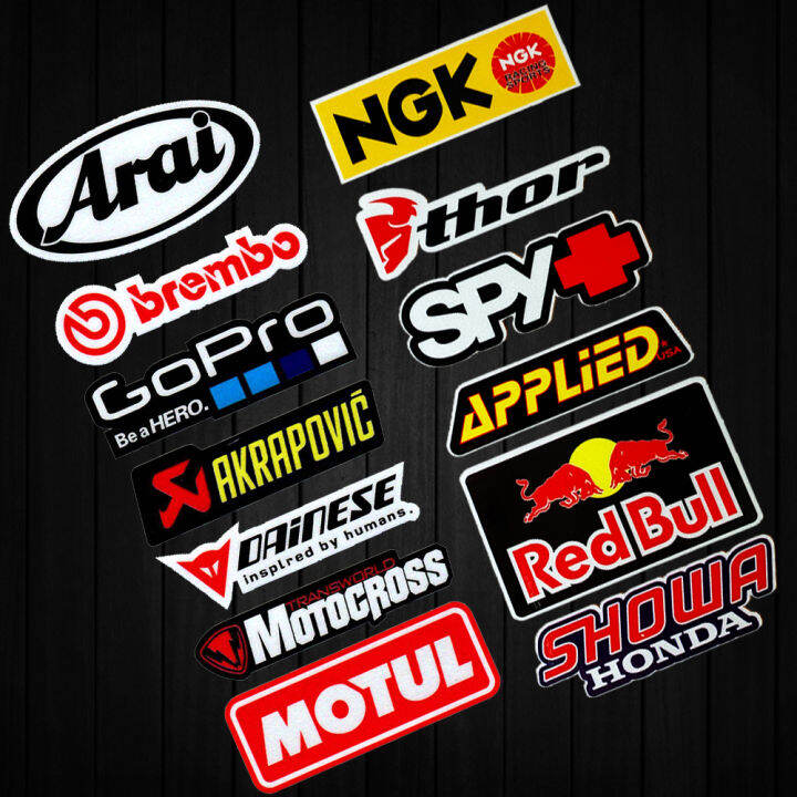 1 SET Laser Motorcycle Side Strip Bike Helmet Sticker Car Styling Vinyl ...