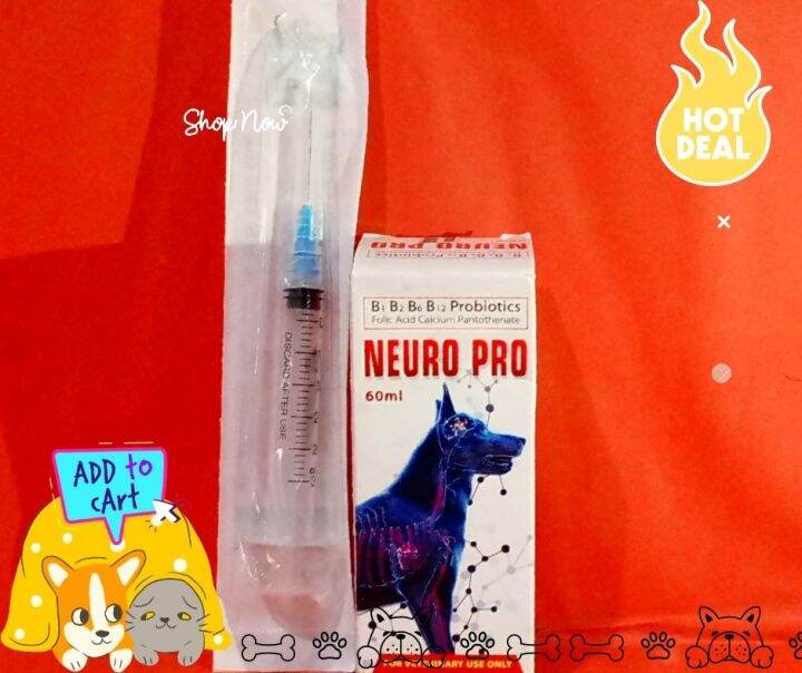Neuro Pro 60ml Folic Acid Calcium Pantothenate for Dogs with Free ...