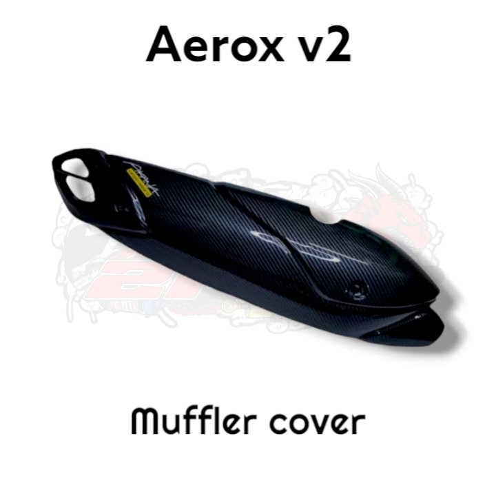Yamaha AEROX V2 Muffler Cover Carbon with akana sticker | Lazada PH