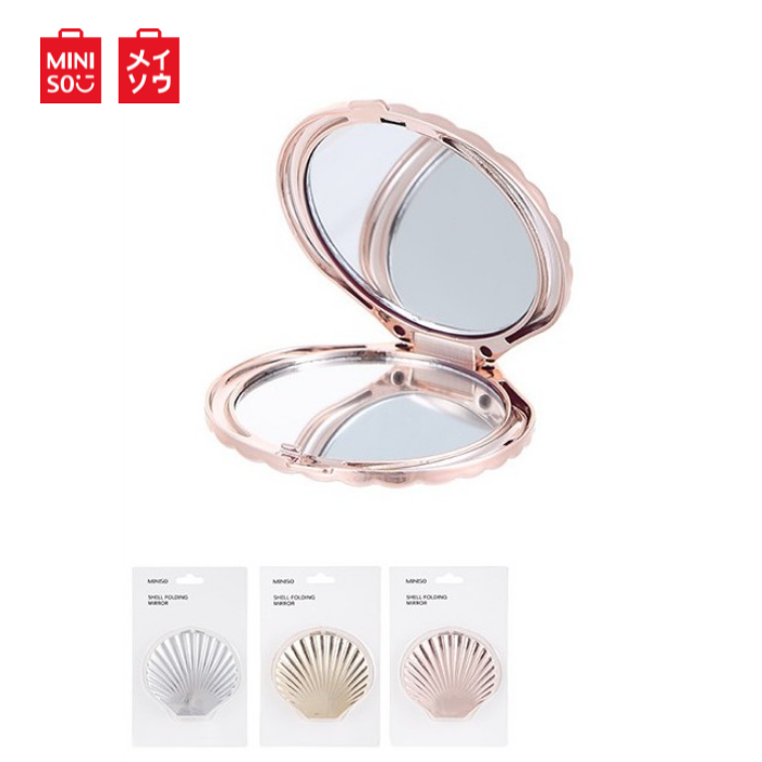 Miniso Shell Folding Mirror Portable High Definition Vanity Mirror ...