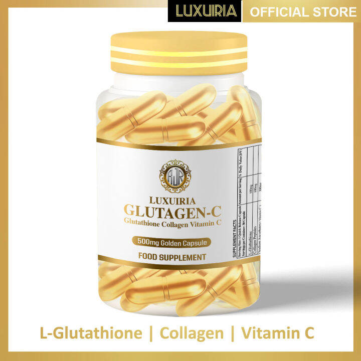 LUXUIRIA Glutagen-C for Beauty, Body & Immunity with L-Glutathione ...