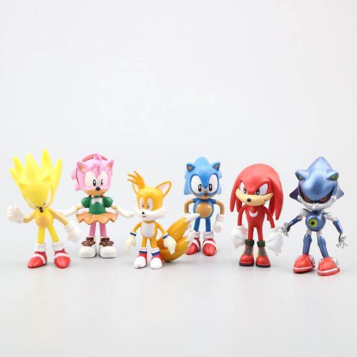 ∏┋ 6PCS/set Game Sonic the Hedgehog Mario Action Figures Toys PVC Toy ...