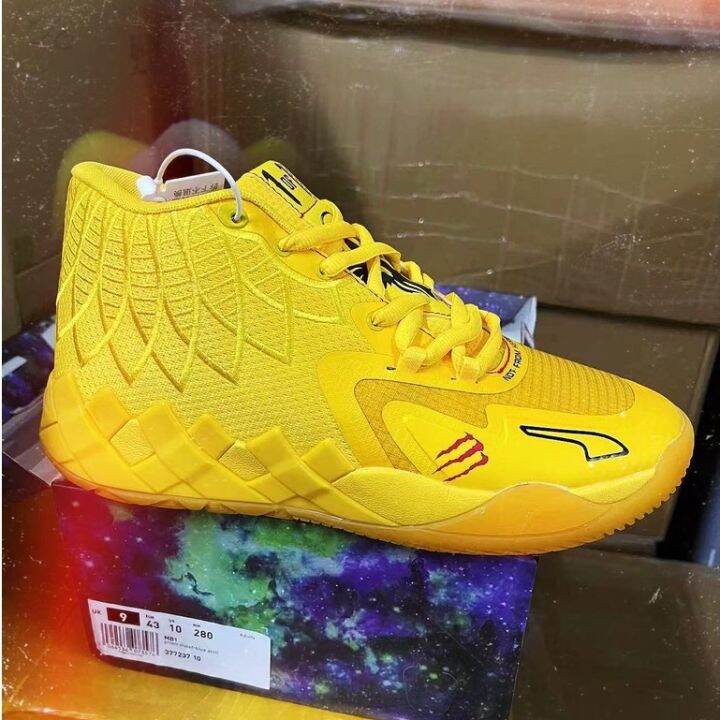 ลดกระหน่ำ PM * MB.01ดั้งเดิม lamelo Ball "สีเหลืองสีดำ" N-B--A-รองเท้าบาสเก็ตบอลแฟชั่นสำหรับ ...