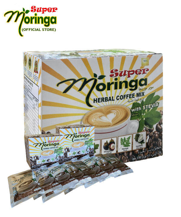 Super Moringa Herbal Coffee mix with STEVIA | Lazada PH