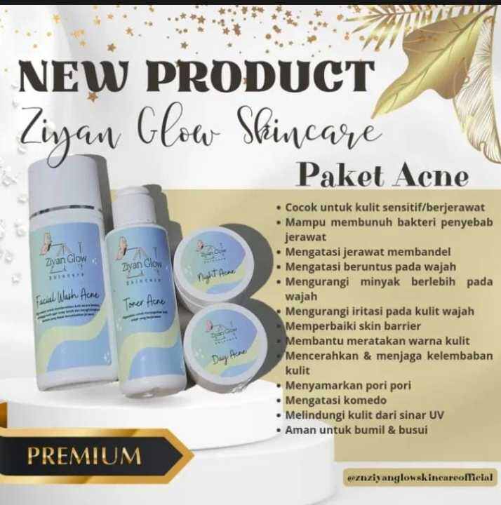 ZN Ziyan glow skincare 100% Original BPOM paket normal dan acne (cocok untuk kulit normal dan ...