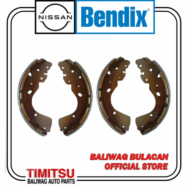 BRAKE SHOES SET NISSAN NAVARA (2007 - 2014) FORD RANGER 4X2 2012-UP DS1825 / BS5021 BENDIX ...