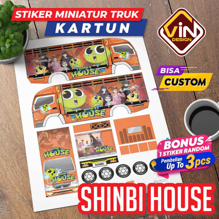 STIKER MINIATUR TRUK / SHINBI / KARTUN / POLA STICKER MINIATUR TRUCK ...