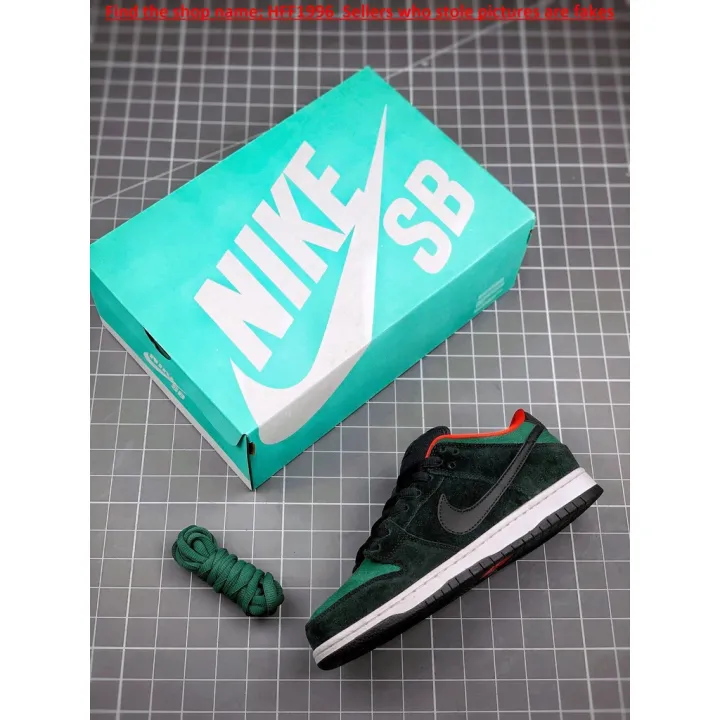 (HY)(HFF1996) Nike Dunk Low Pro SB Reptile Black Green Basketball shoes ...