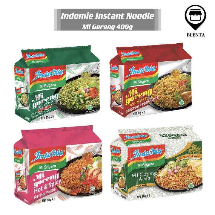 [Bundle of 2]Indomie Mi Goreng Green Chili/Hot & Spicy/Original/Aceh 85g x 5packs🔥SG READY STOCK ...
