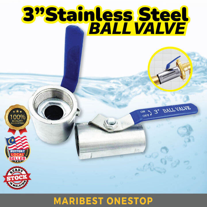 3 Inch Ball Female Threaded Valve Pipe Connector Stainless Steel ...