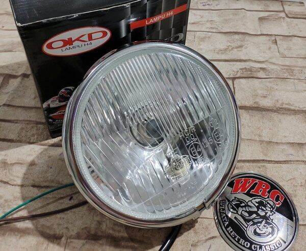 Reflektor Lampu Depan HD Autopal Jute Pesek Crom 5 Inch | Lazada Indonesia