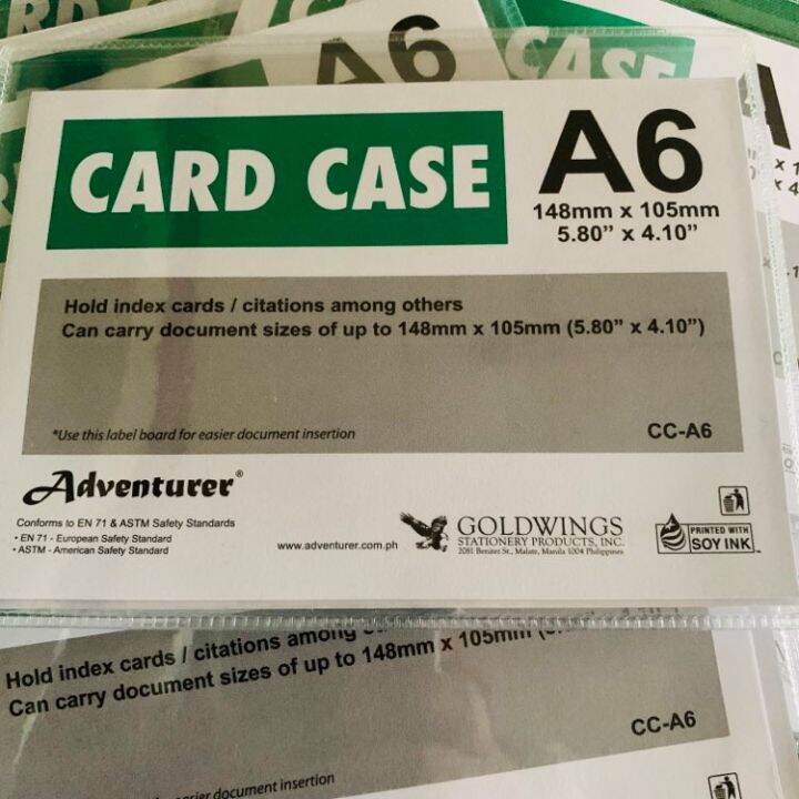 Card Case A6 ADVENTURER CC-A6 148mm x 105mm (5.80 x 4.10 inches ...