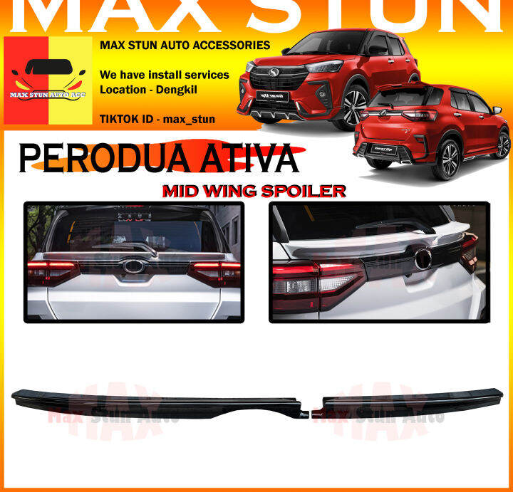 PERODUA ATIVA/TOYOTA RAIZE/DAIHATSU 2021 ROCKY MID WING CENTRE SPOILER ...