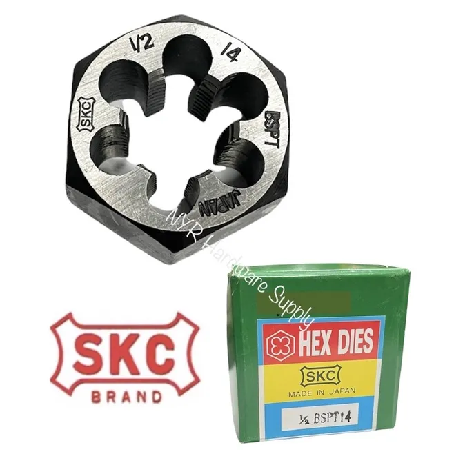 SKC JAPAN 1/2” BSPT Hexagon Dies ( 1/2”x14# ) Pipe Thread Dies 1/2” BSPT | Lazada