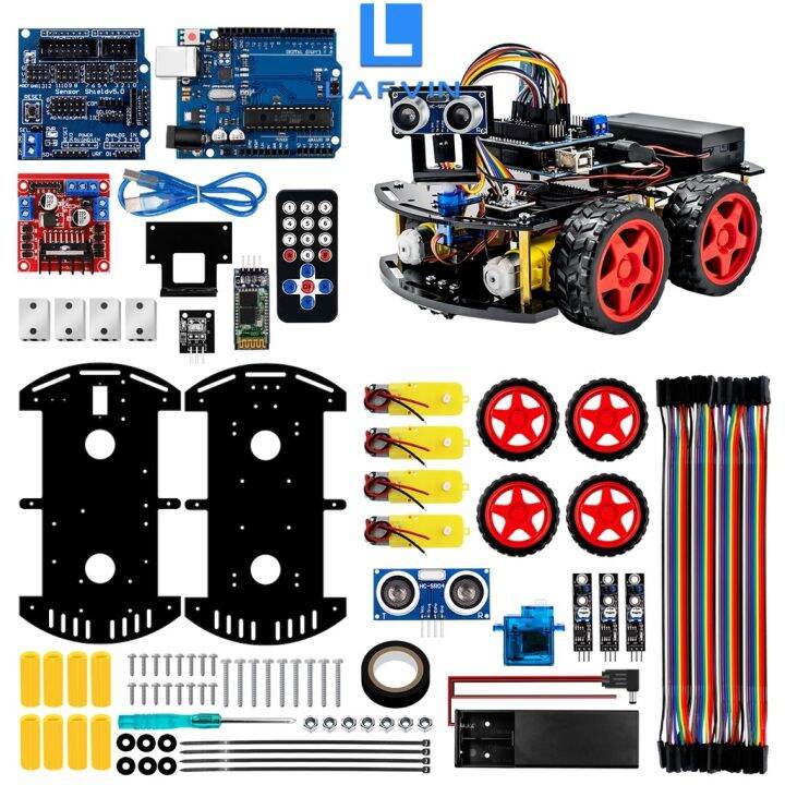 ♦ 【Ready Stock】DIY Smart Robot Car Kit for Arduino UNO R3(Free Tutorial ...