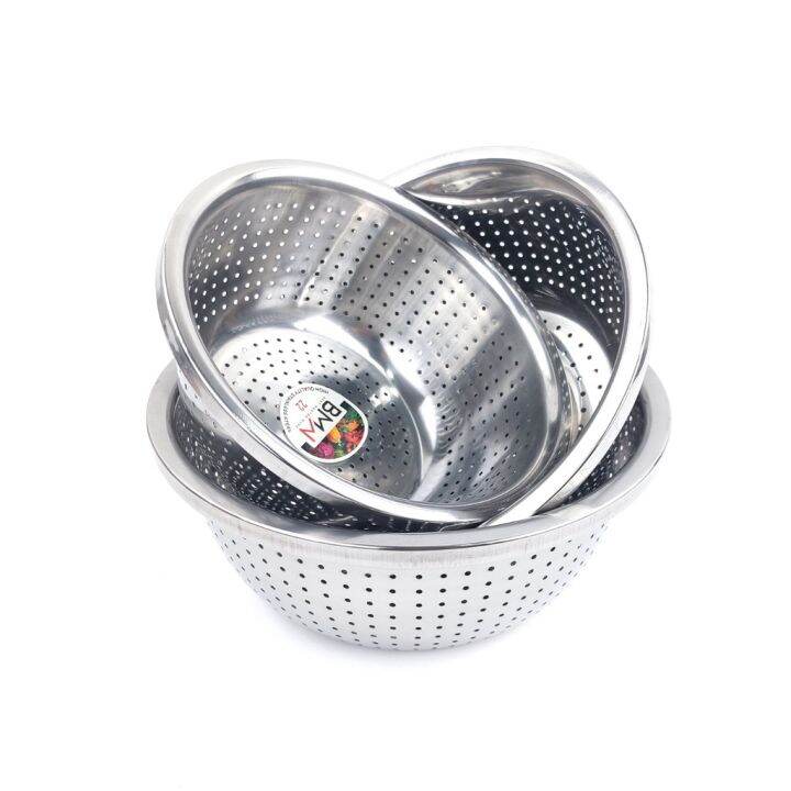 BMW Kitchen Ware - Baskom Lubang Stainless Steel Tebal Baskom Cuci ...