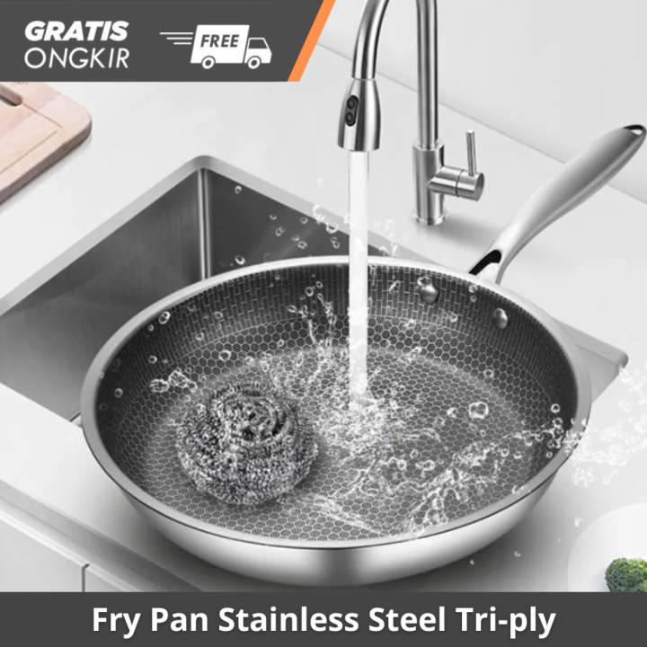 Wajan Teflon Stainless Steel - Frying Pan 28cm | Lazada Indonesia