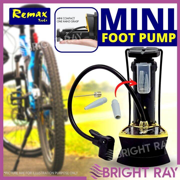 REMAX High Pressure Mini Foot Pump Pam Tayar Kereta Aluminium Pam Angin Tayar Motosikal Basikal ...