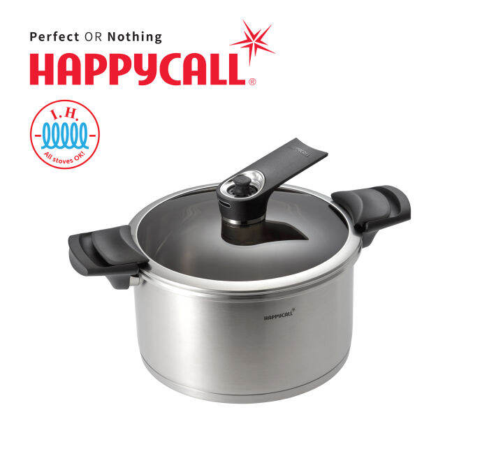 Happycall 24cm Induction Stainless Steel Vacuum Stock Pot / Cookware ...