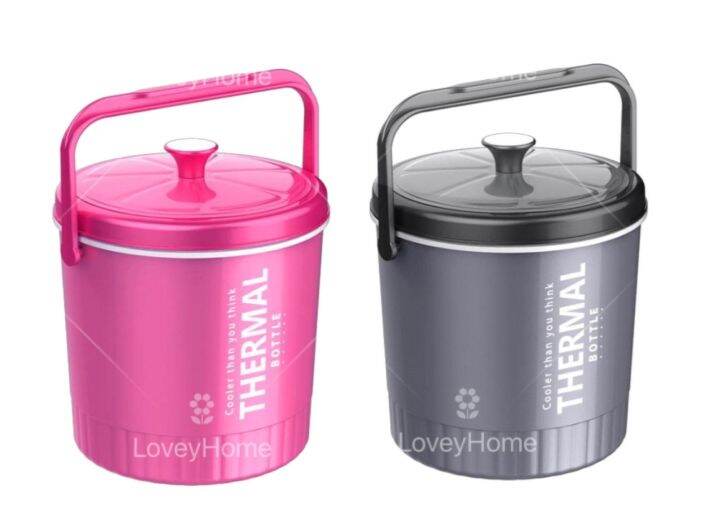 Matsu Tropica Round Ice Cooler Box Thermal Rice Bucket Food Camping ...