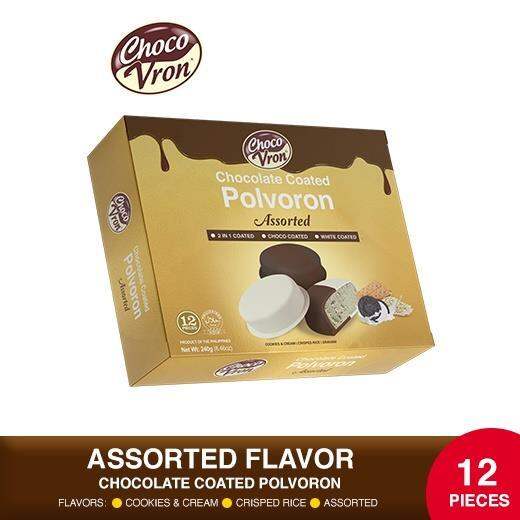 Chocovron Assorted Chocolate Coated Polvoron by 12 | Lazada PH