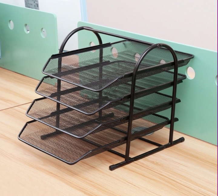 Lifestyle Co. Metal Mesh Trays Desk Filer Organizer Document Paper ...