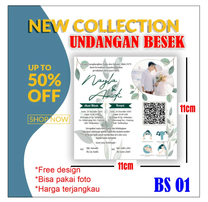 100 biji Undangan besek kotak nasi sorogan punjungan pernikahan ...