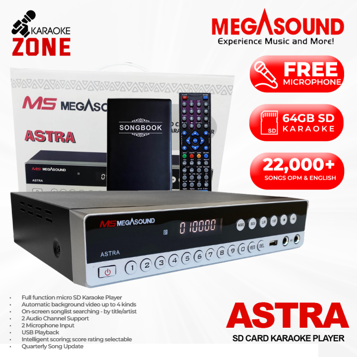 Megasound MS Astra / SD Karaoke Player / 64Gb / Over 22,000+ Songs ...