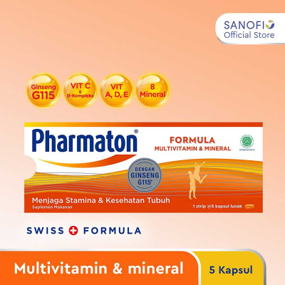 Pharmaton Formula Suplemen Makanan 5 Kapsul | Lazada Indonesia