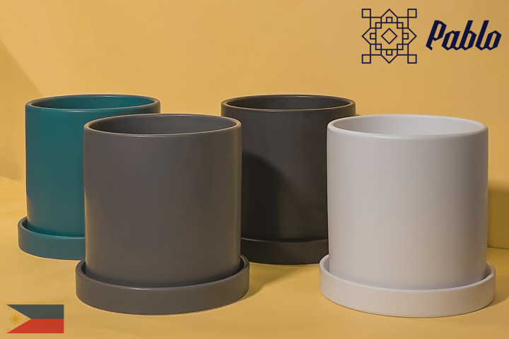 5.25-Inch Cylindrical Modern Glazed Ceramic Plant Pot | Lazada PH