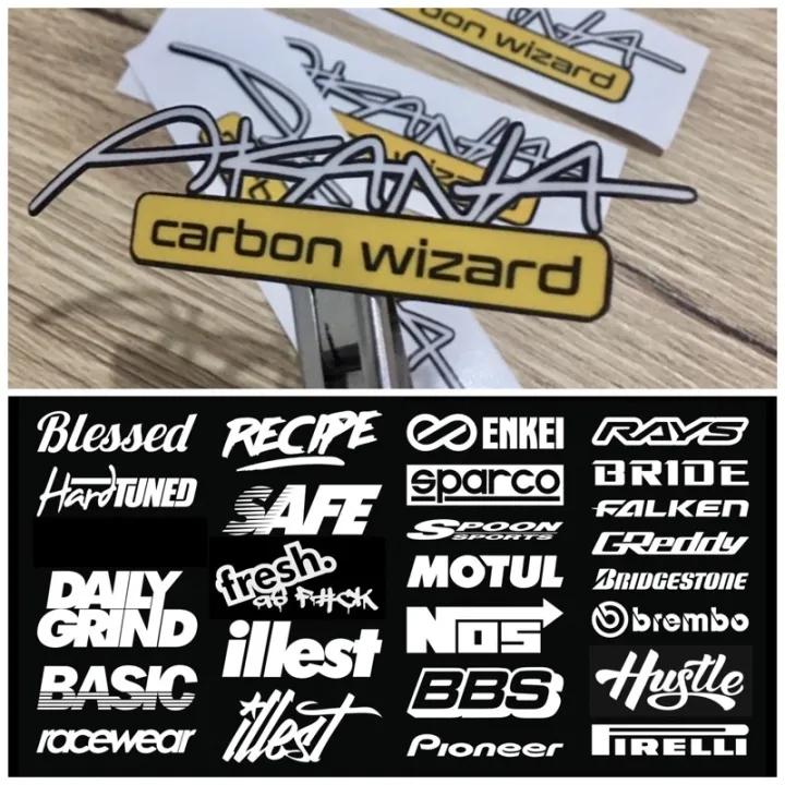 【Spot segundo】 AKANA CARBON WIZARD STICKER(waterproof)Decal Sticker ...