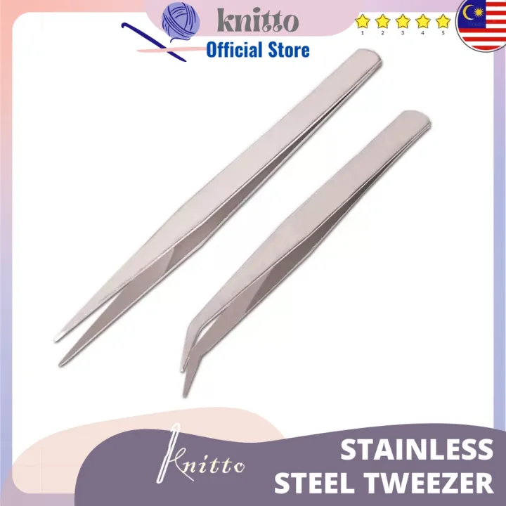 Stainless Steel Multipurpose Tweezer Forceps Pliers Steel Slip Curve ...