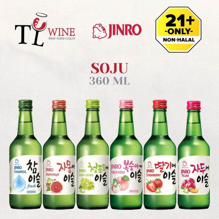 Jinro Soju 360ml Various Flavours (Alc: 13- 17%) 100% Original, Duty ...