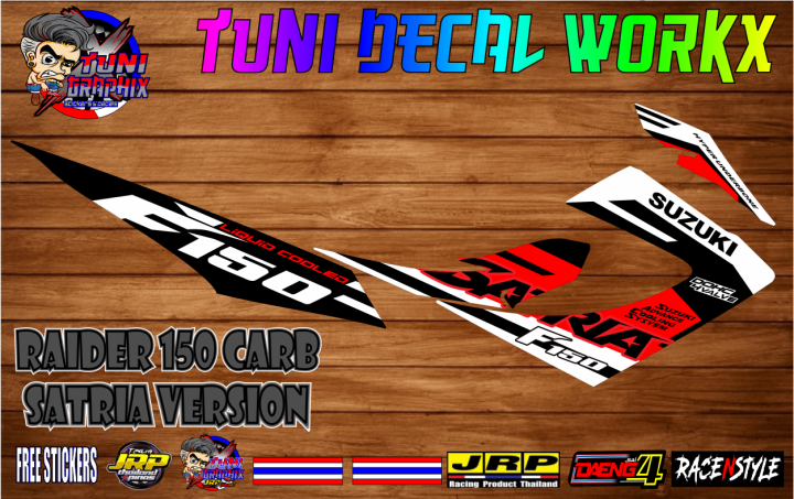 Suzuki Raider 150 Carb (2022) Satria Version Stock Decals | Lazada PH