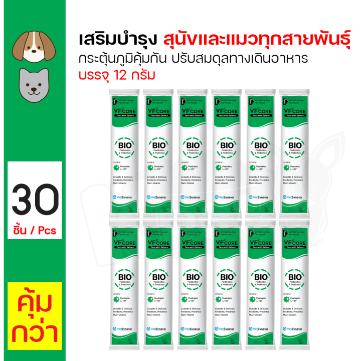 VF+CORE BIO Prebiotics & Postbiotics 12 g. สำหรับสุนัขและแมว ช่วย ...