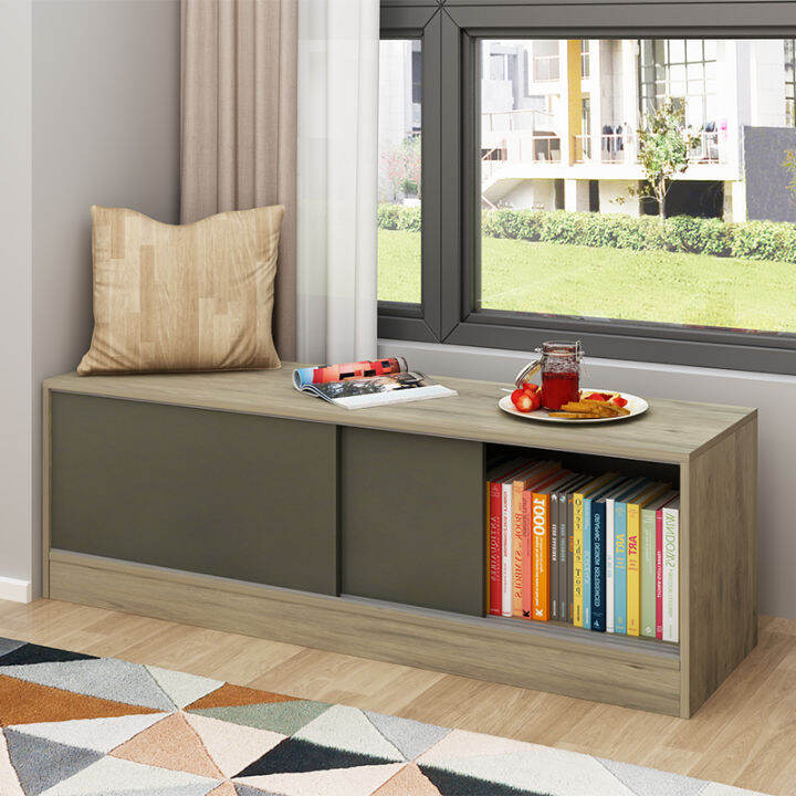 Sliding door bay window cabinet windowsill locker balcony cabinet low ...