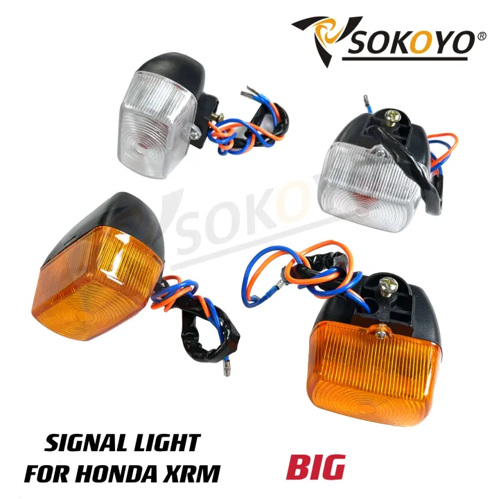 1 Pair Left and Right Signal Light Big for Honda XRM with Adjustable ...