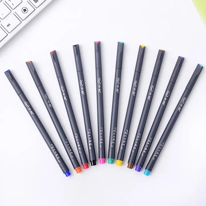 10 Pcs/Pack Colored Fine Line Drawing Pens for Manga Cartoon ...