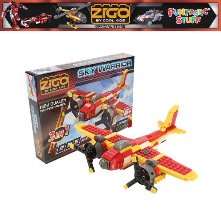 ZIGO 3 in 1 Sky Warriors Building Blocks, Toys for Kids, Aircraft ...